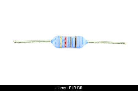A small resistor with a white background Stock Photo - Alamy