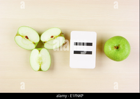 School card and apple with math problems Stock Photo - Alamy