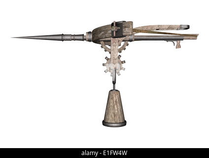 3D digital render of a harpoon launcher isolated on white background ...