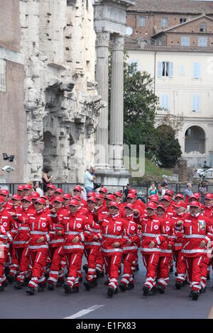 Rome, Italy 2nd June 2014 Military personnel marching at the 2nd June ...