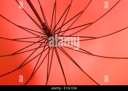 view of the internal mechanism of an open umbrella Stock Photo - Alamy