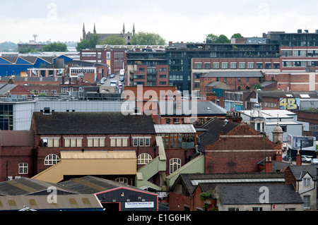View of Digbeth from Selfridges car park roof, Birmingham, UK Stock ...