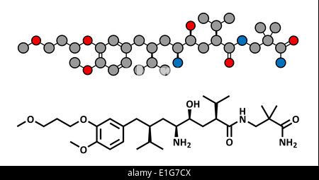 Aliskiren hypertension or high blood pressure drug (renin inhibitor ...