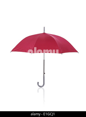 open red umbrella isolated on white background Stock Photo - Alamy