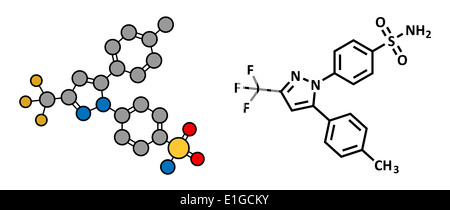 Celecoxib drug molecule Stock Photo - Alamy
