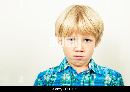 Very very angry kid Stock Photo - Alamy