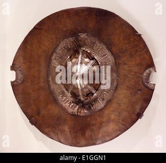 African metalwork shield from the Beja people in Sudan, 19th century ...