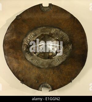 African metalwork shield from the Beja people in Sudan, 19th century ...