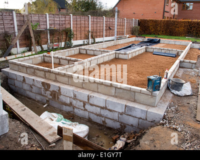 self building house, sand screed on compacted floor base, awaiting damp ...