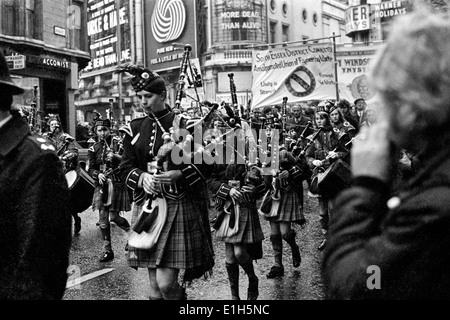Miners march through central London during the 1972 UK strike Stock ...