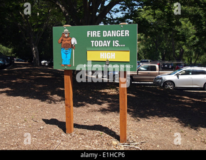 High Fire Danger sign, California Stock Photo - Alamy