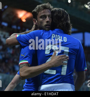 Perugia, Italy. 4th June, 2014. Claudio Marchisio of Italy celebrates ...