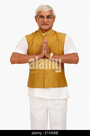 namaste indian hand culture salutation greeting illustration Stock ...