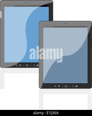 Set of tablet pc computers isolated on white background Stock Photo - Alamy