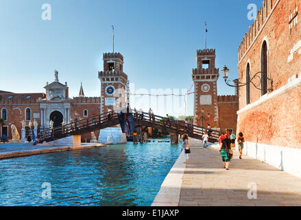 Entrance to the Arsenale, the Italian military naval base, Venice ...