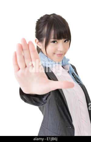 Japanese woman making V sign (hand gesture), in a restaurent at ...