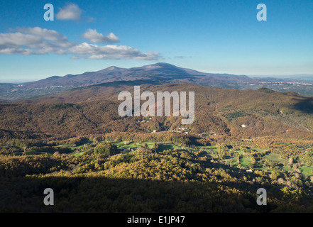 Mount Amiata, an ancient extinct volcano, is the highest mountain in ...