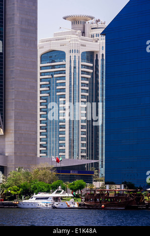 UAE, Dubai, Al Rigga, Highrise buildings at the creek Stock Photo - Alamy