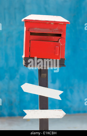 An English georgian mail box on the side of a village road Stock Photo ...