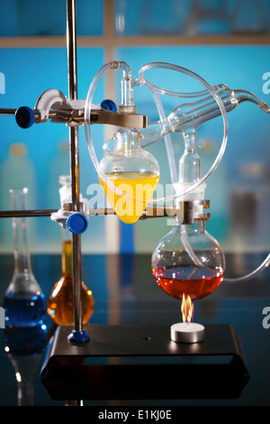 Laboratory flasks used in distillation Stock Photo - Alamy