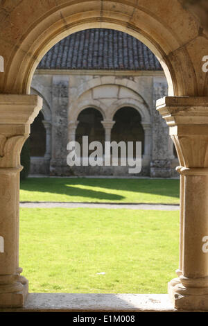 Fontenay abbey church cloister Stock Photo - Alamy