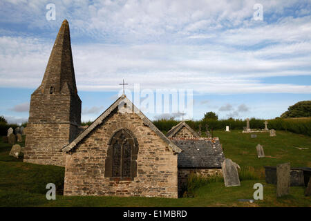 Saint Enodoc church & graveyard Stock Photo - Alamy