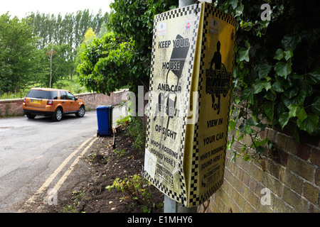 car thieves operate in this area poster sign manchester police lock ...