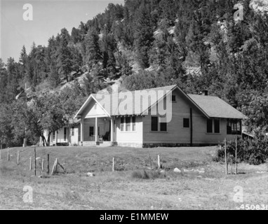 A historic black-and-white photograph of the Kaibab National Forest ...