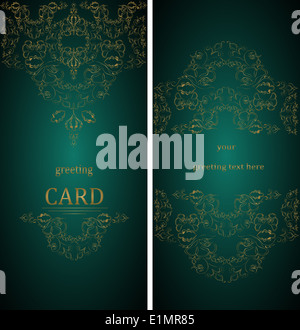 Vintage greeting cards in Victorian style Stock Photo - Alamy