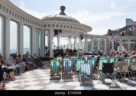 Scarborough, Yorkshire, the Spa pavillion with a concert taking place ...