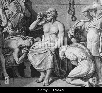 Death of Socrates by drinking poison Stock Photo - Alamy
