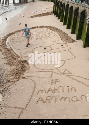 Sand Sculpture of Homer Simpson Stock Photo - Alamy