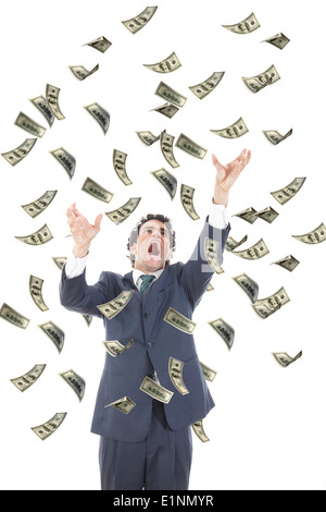 Flying banknotes of dollars Stock Photo - Alamy