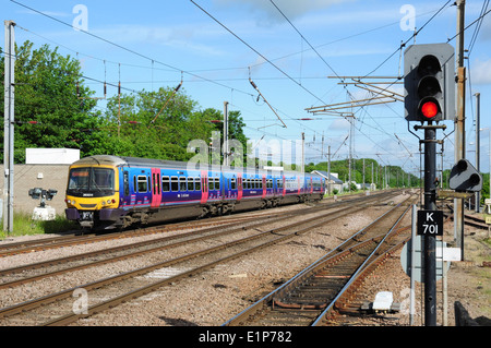 First Capital Connect Class 365 railway train travelling at speed ...