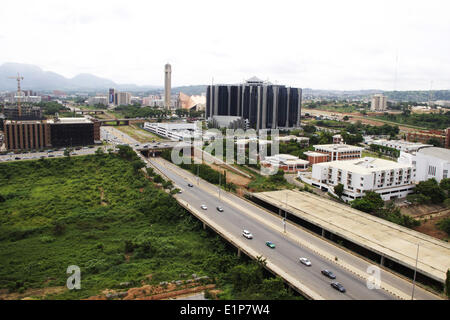 Abuja, Nigeria. 8st June, 2014. Top view of Abuja Federal Territory ...