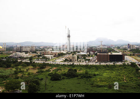 Abuja, Nigeria. 8st June, 2014. Top view of Abuja Federal Territory ...
