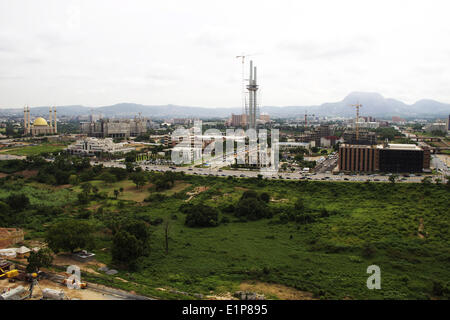 Abuja, Nigeria. 8st June, 2014. Top view of Abuja Federal Territory ...