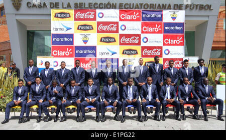 Players of Ecuador pose for a team photo prior to the FIFA World Cup ...
