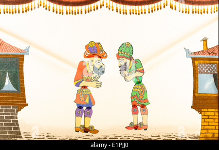 Karagoz and Hacivat characters of Turkish traditional shadow theater ...