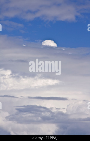 Meteorology. Clouds of vertical development (cumulonimbus) over the ...