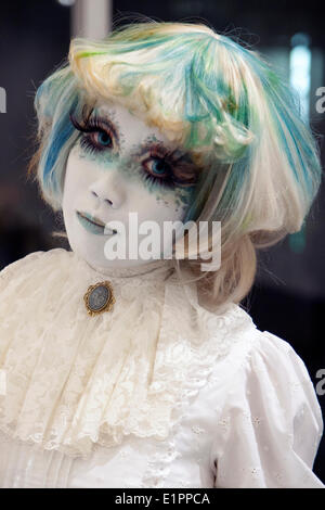 Tokyo, Japan - The Shiro-nuri artist Minori appears at the group art ...