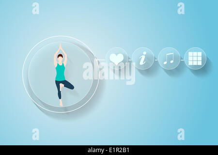 Fitness and health app menu Stock Photo - Alamy