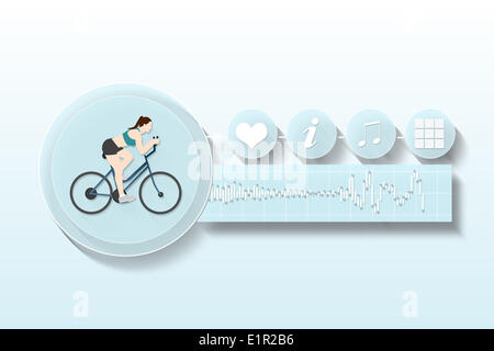 Fitness and health app menu Stock Photo - Alamy