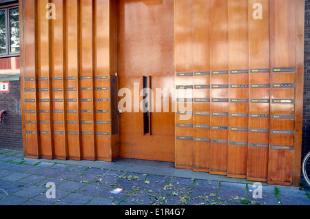 Entrance with post boxes in Innovative housing development on Java KNSM ...