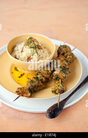 Spicy lamb brochettes Stock Photo - Alamy