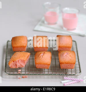 Pink biscuit Financiers Stock Photo - Alamy