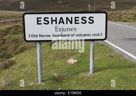Eshaness sign Shetland Scotland June 2014 Stock Photo - Alamy