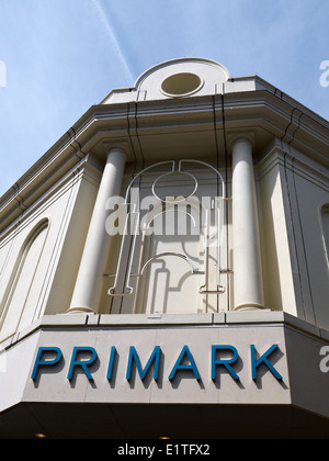 Close up of Primark store shop sign exterior signage Harrogate North ...