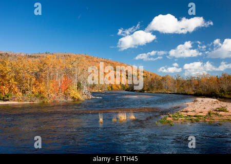 Margaree River in fall, Margaree Valley, Cape Breton, Nova Scotia ...