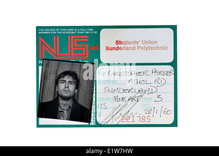 National Union of Students NUS card circa 1981/82 Stock Photo - Alamy